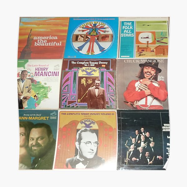 "Vintage Records Collection 1D" Poster by Vintaged | Redbubble