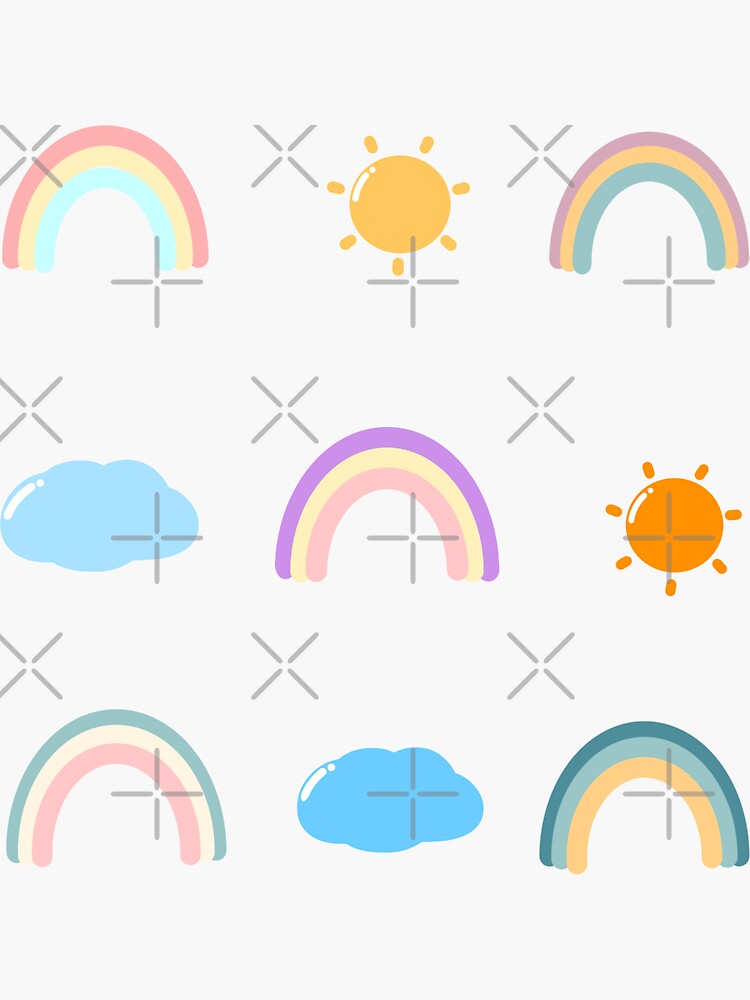 "Pastel Rainbow Pack" Sticker by SnailJosegira | Redbubble