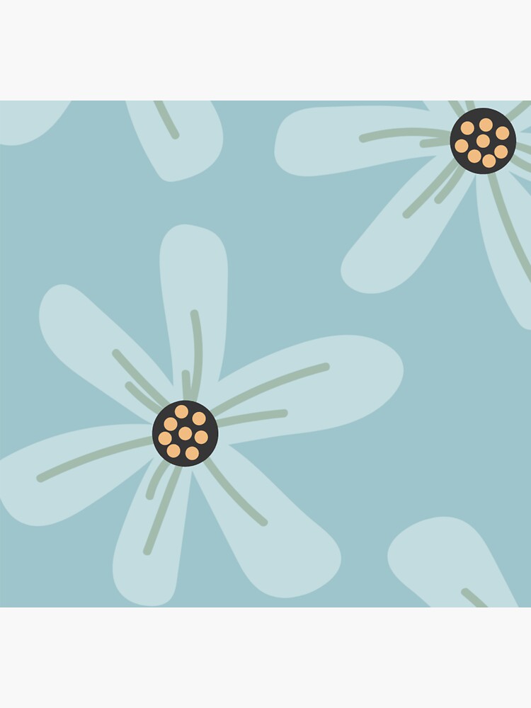 "Light blue flowers " Sticker for Sale by Gihi | Redbubble