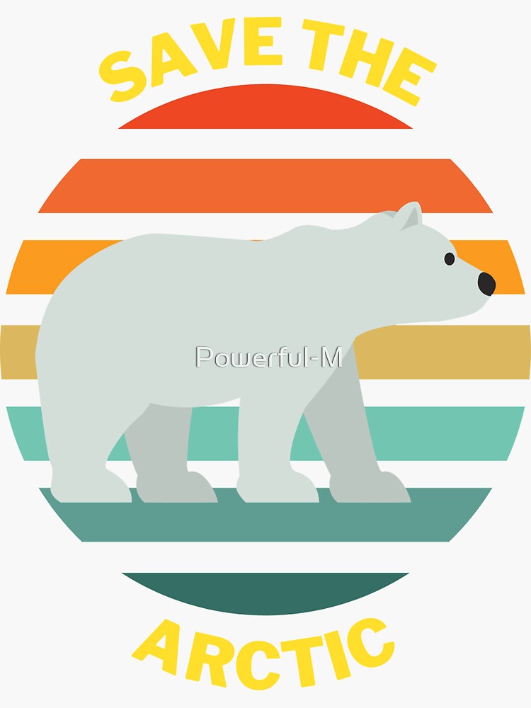 "Save the Arctic - Pastel colors background" Sticker for Sale by ...