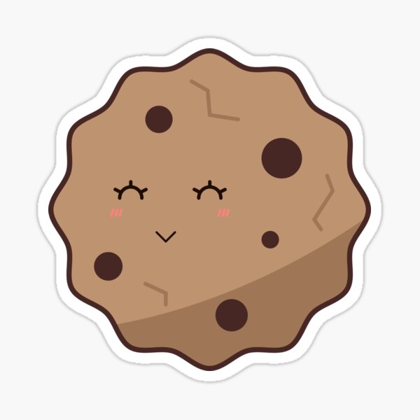 "Cute chocolate chip cookie" Sticker for Sale by YuliaLark | Redbubble