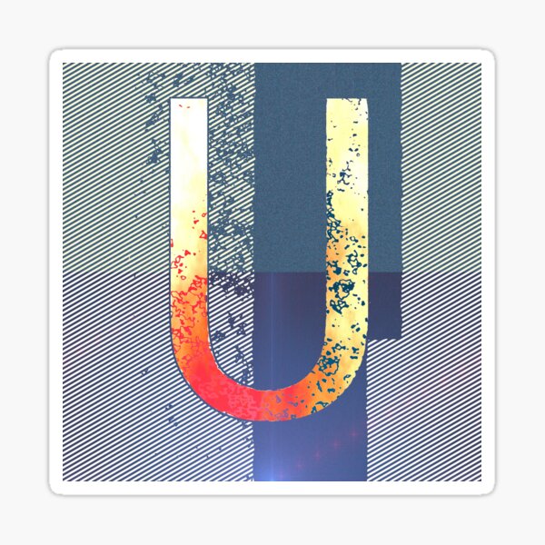 "Capital letter U" Sticker for Sale by leobrix | Redbubble