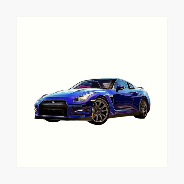 "GTR r35 Cartoon" Art Print by Auto-Prints | Redbubble