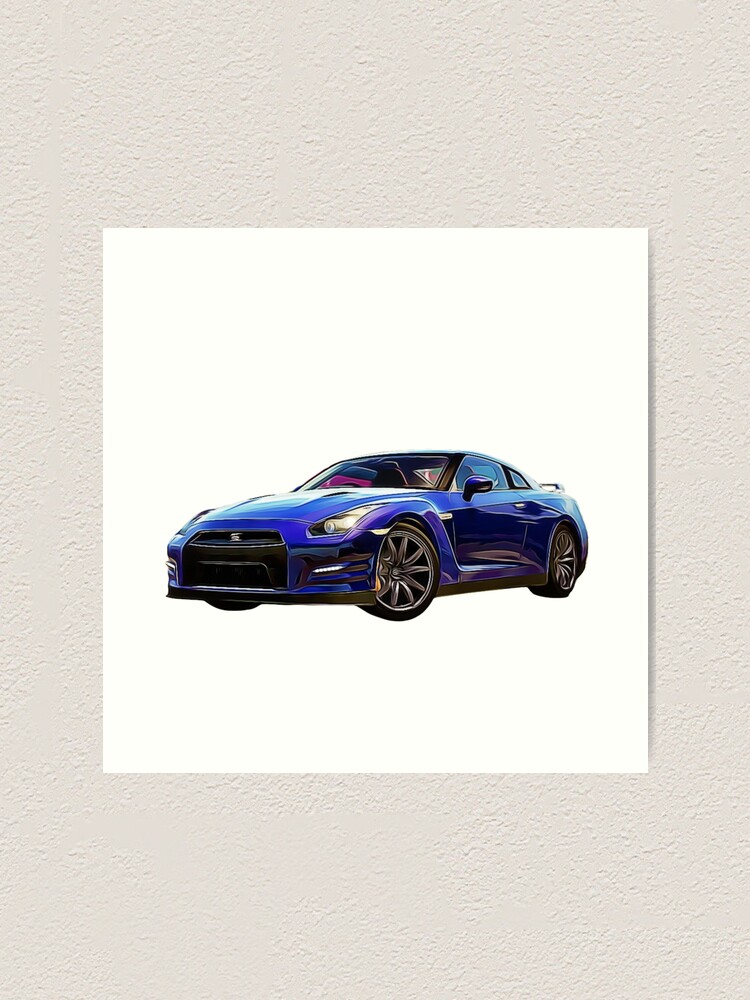 "GTR r35 Cartoon" Art Print by Auto-Prints | Redbubble