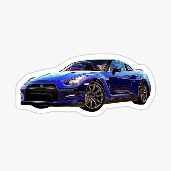 "GTR r35 Cartoon" Sticker by Auto-Prints | Redbubble