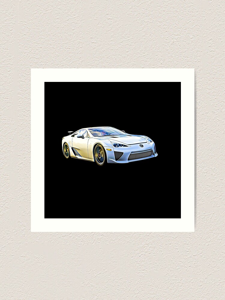 "Lexus LFA Cartoon Black" Art Print by Auto-Prints | Redbubble