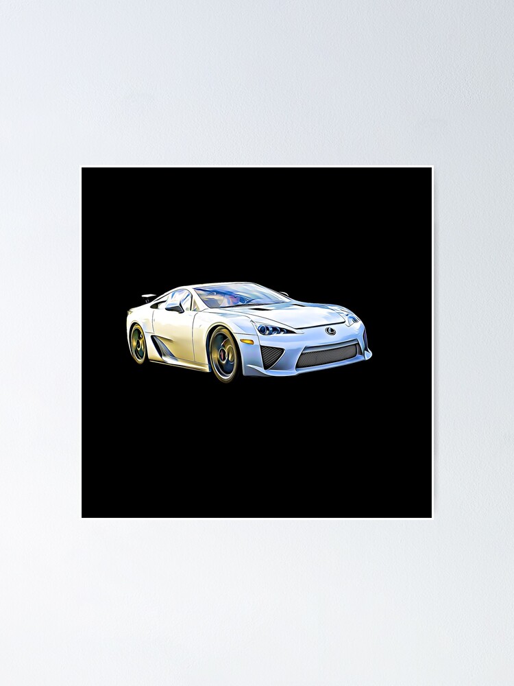 "Lexus LFA Cartoon Black" Poster for Sale by Auto-Prints | Redbubble