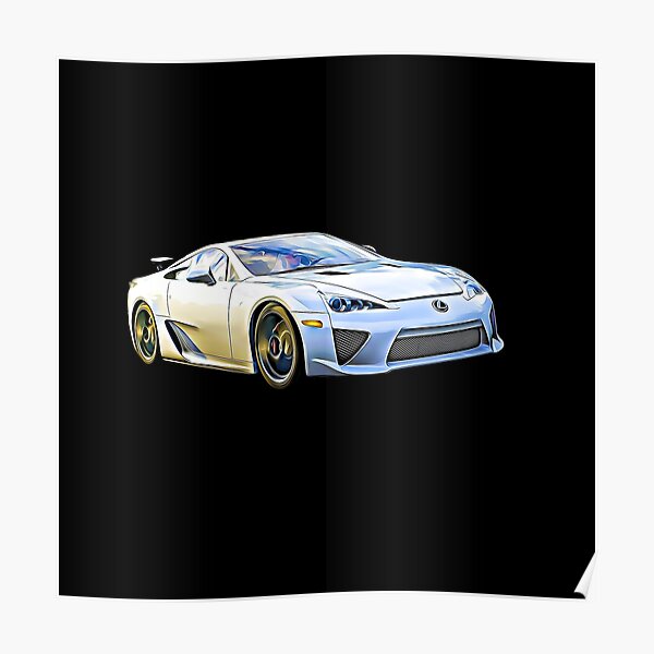 "Lexus LFA Cartoon Black" Poster for Sale by Auto-Prints | Redbubble