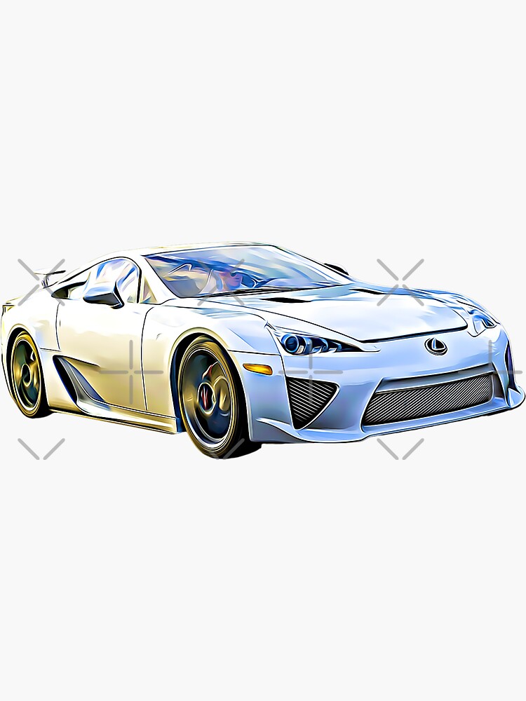 Pegatina «Lexus LFA Cartoon Negro» de Auto-Prints | Redbubble