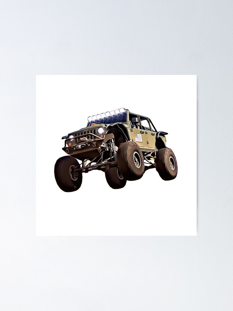 Póster «Jeep Rubicon Dibujos animados» de Auto-Prints | Redbubble