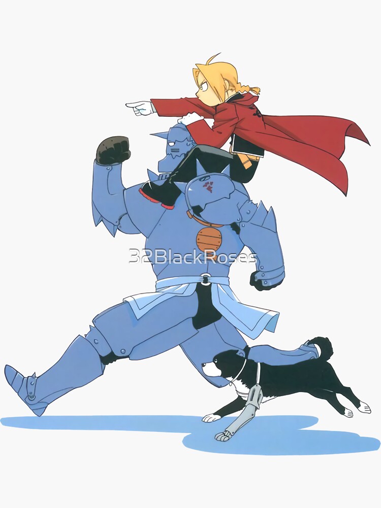 "Edward and Alphonse Elric Running with Dog – Fullmetal Alchemist Fan ...