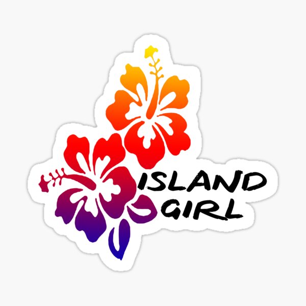 Island girl sticker Paper Bumper Stickers Stickers, Labels & Tags etna ...
