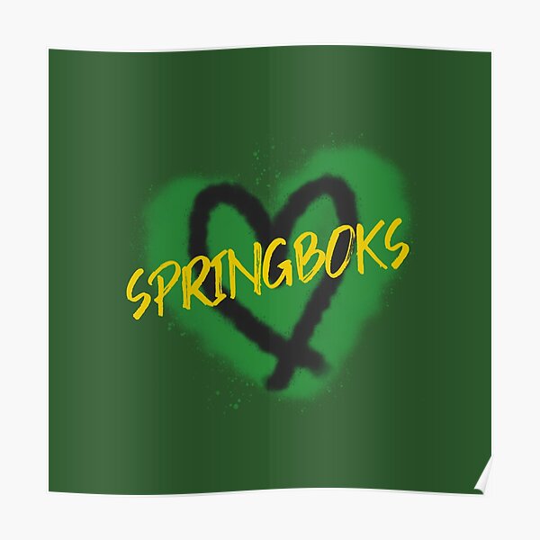 "South African Rugby Springboks love " Poster for Sale by SKilner ...