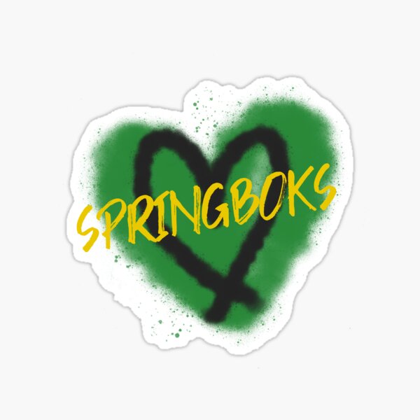 "South African Rugby Springboks love " Sticker for Sale by SKilner ...