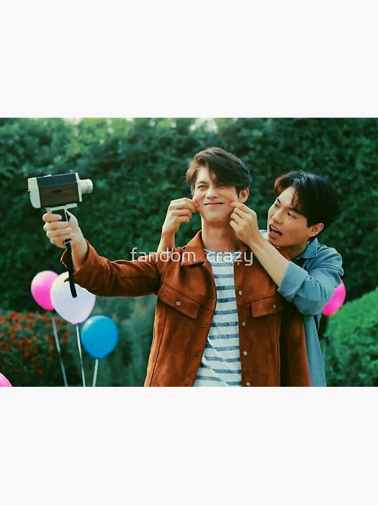 "Tine (Win) pinching Sarawat (Bright)’s Cheeks Selfie" Sticker for Sale ...