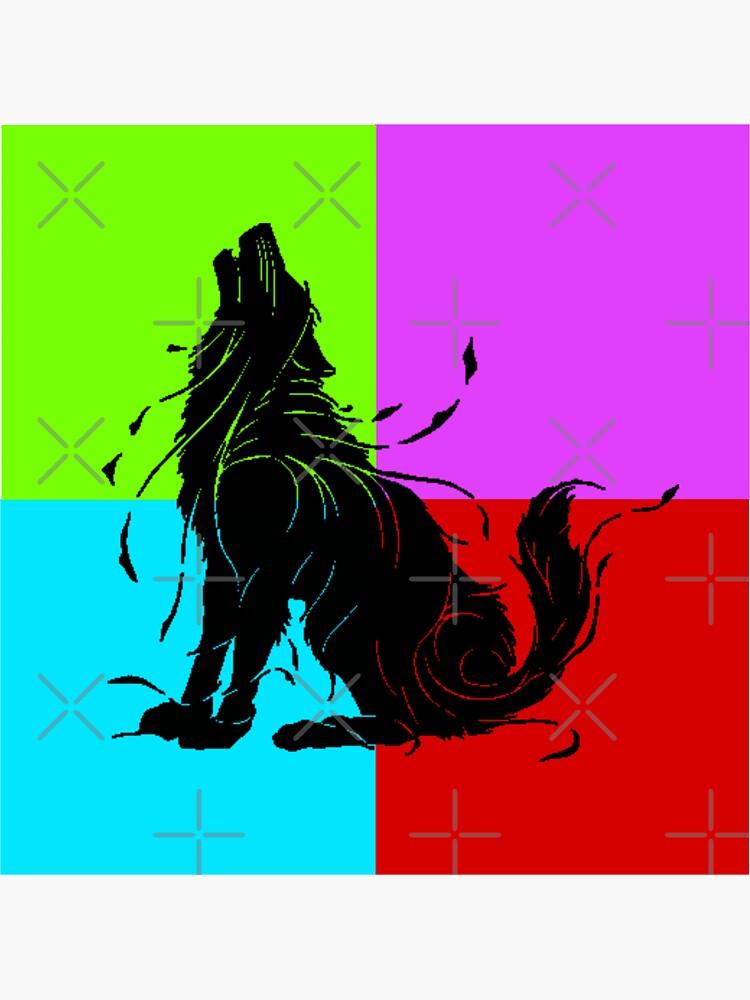 "Howling dog " Sticker by Umer912 | Redbubble