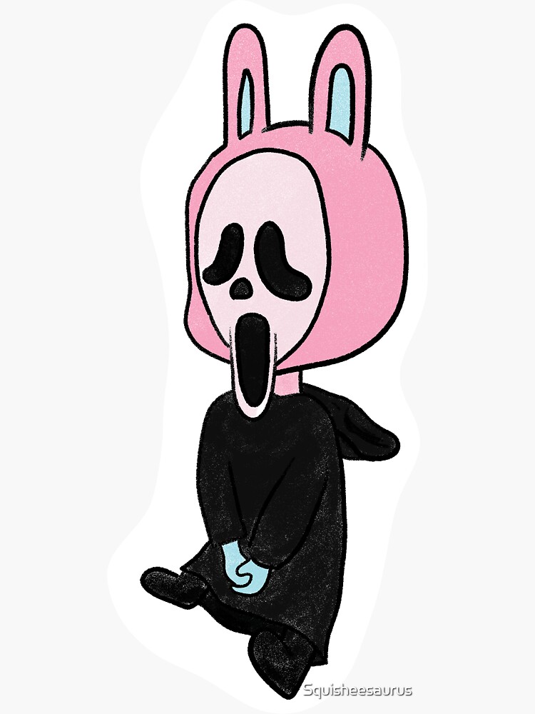 "Bunny Ghostface" Sticker by Squisheesaurus | Redbubble