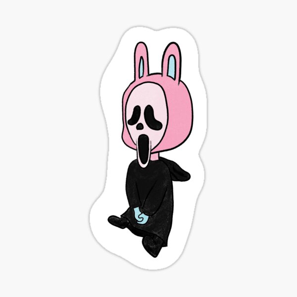 "Bunny Ghostface" Sticker by Squisheesaurus | Redbubble