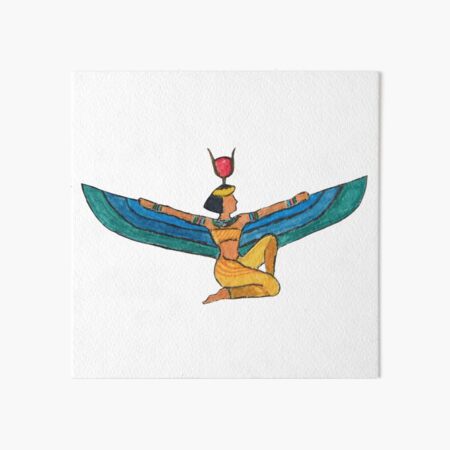 "Ancient Egyptian Goddess Isis Watercolor Painting" Art Board Print for ...