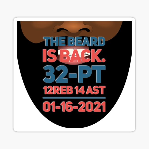 "The Beard is Back" Sticker for Sale by BoutThe90s | Redbubble