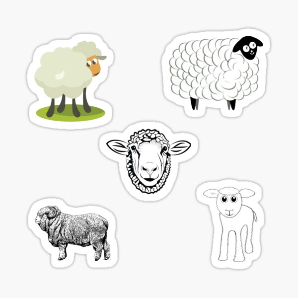 "Sheep Designs" Sticker for Sale by Click-Like | Redbubble