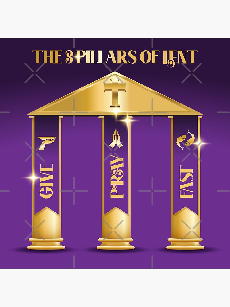 Pegatina «Los tres pilares de la cuaresma Dar, rezar y ayunar» de ...