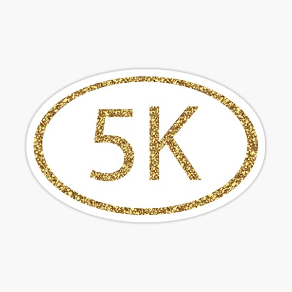 "5k sparkly run" Sticker for Sale by Designs111 | Redbubble