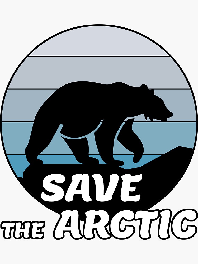 "Save the Arctic, Save the Polar Bears" Sticker by PrintyWilvarin ...