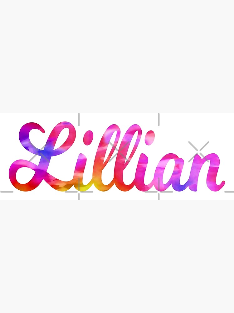 "Pretty Lillian girls name multi-color design" Poster for Sale by ...
