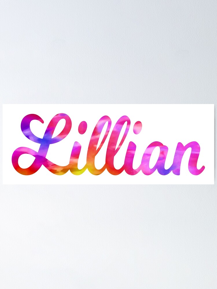 "Pretty Lillian girls name multi-color design" Poster for Sale by ...
