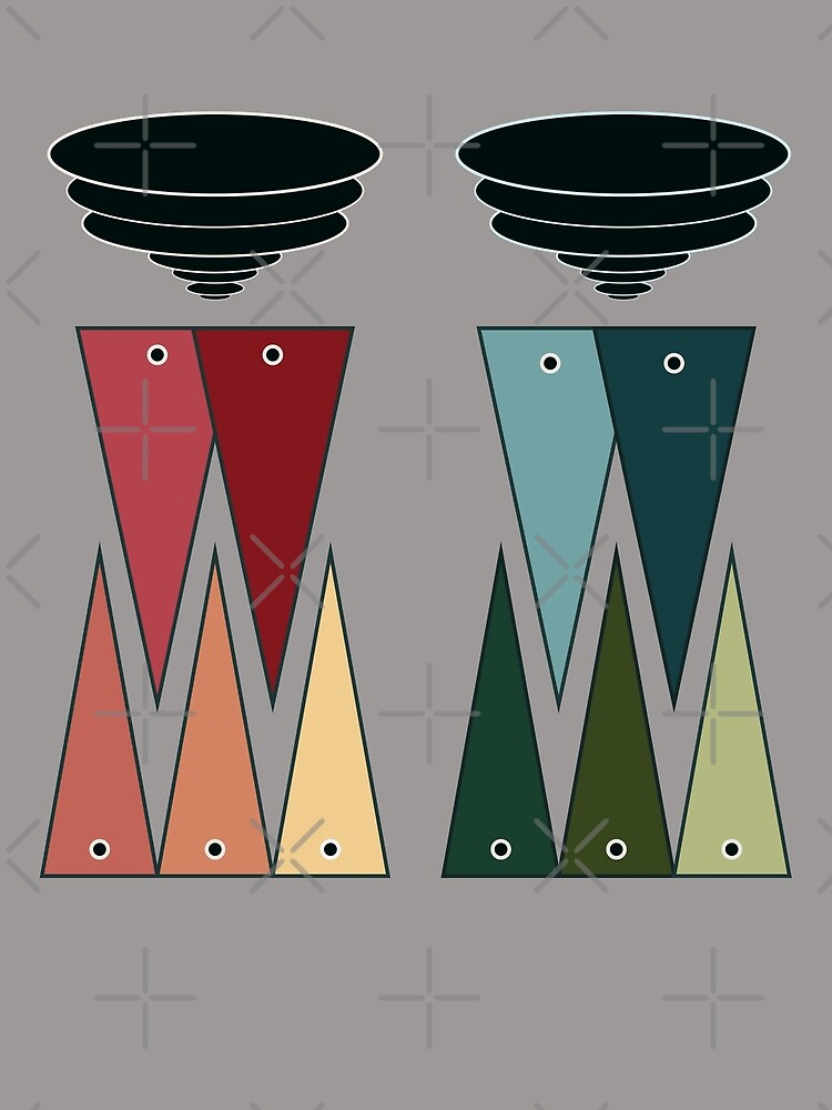 "Mid Century Modern Retro Futurism Mechanism Trap Buttons" Poster by ...