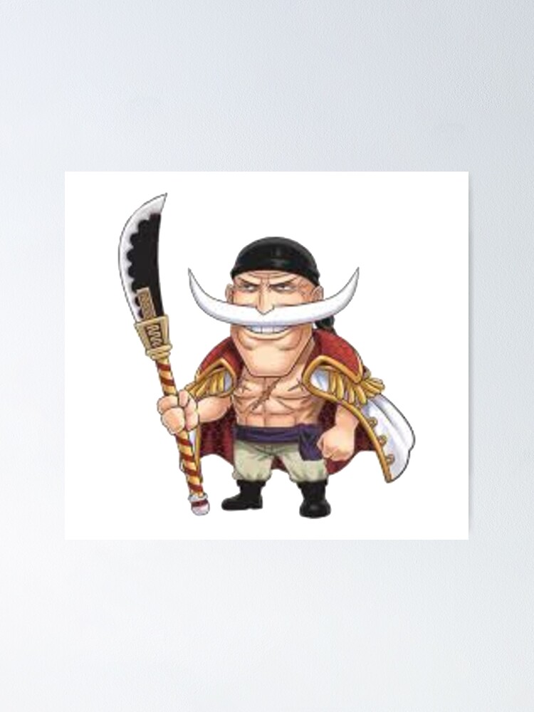 "Whitebeard Chbi Sticker" Poster by MangaVerse | Redbubble