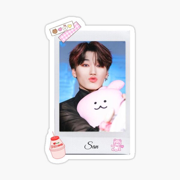 "Ateez San Cute Sticker" Sticker for Sale by cindyptm | Redbubble