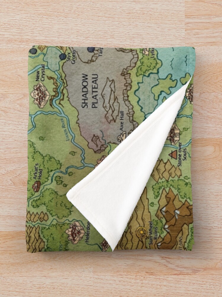 "Dragon Pass and Prax Map by Darya Makarava" Throw Blanket for Sale by ...