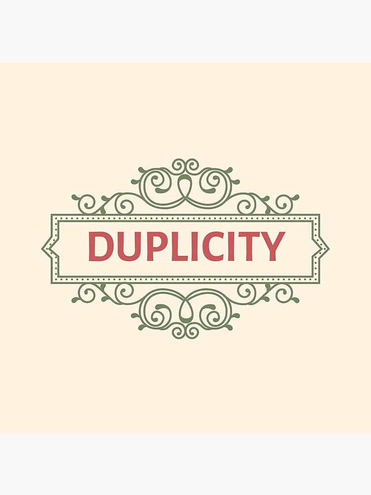 "DUPLICITY" Poster by PETROPRIMO | Redbubble