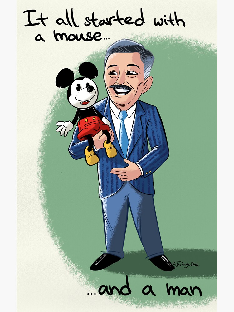 "Mouse and Man " Sticker for Sale by kyledraytonart | Redbubble