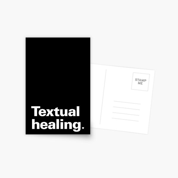 " Simple typographic Valentines Cards - Textual healing" Postcard for ...