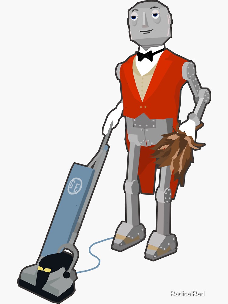"Horizons Robot Butler" Sticker for Sale by RadicalRad | Redbubble