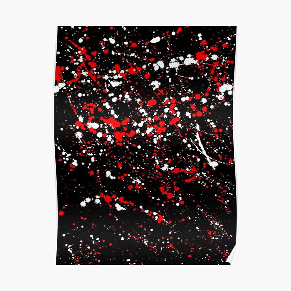 "Red and Black Splatter Paint" Poster by csachs | Redbubble