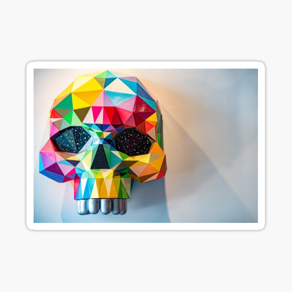 "Colorful Skull" Sticker by LiseMR1 | Redbubble