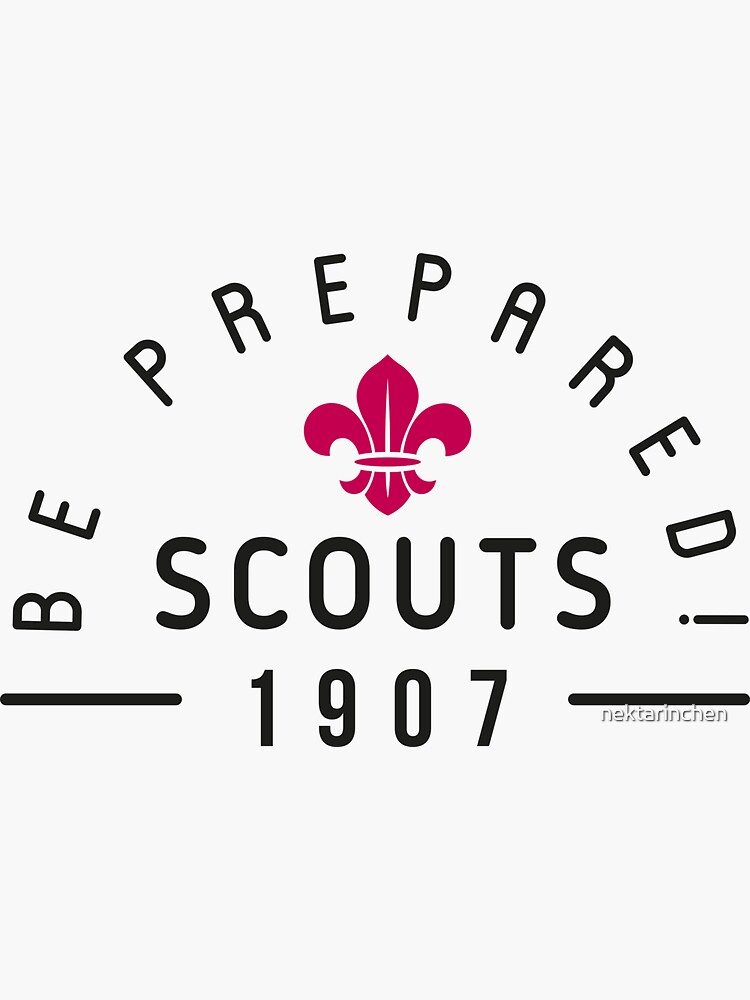 "Be prepared Scouts 1907" Sticker for Sale by nektarinchen | Redbubble