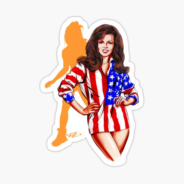 "Raquel Welch - An illustration by Paul Cemmick" Sticker for Sale by ...