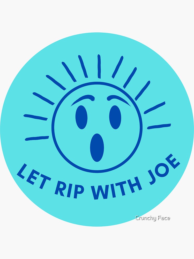 "Let Rip With Joe" Sticker for Sale by tarbygirl | Redbubble