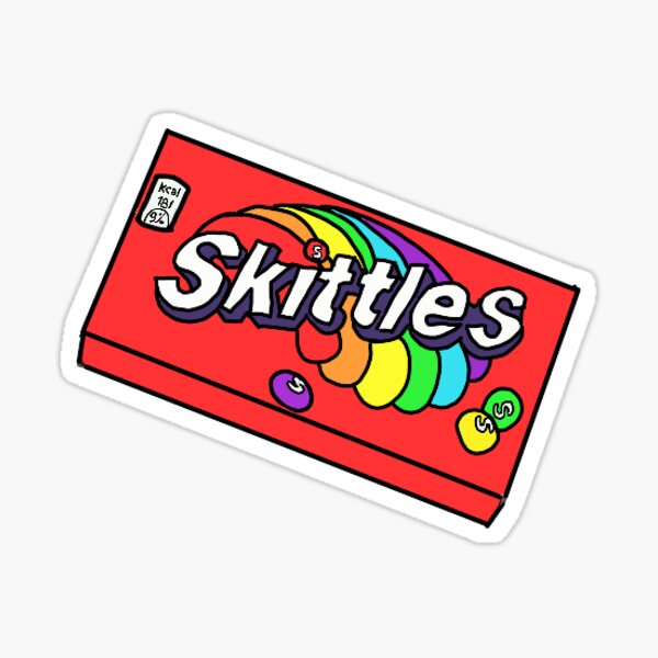"Skittles" Sticker for Sale by Juicyyapple | Redbubble