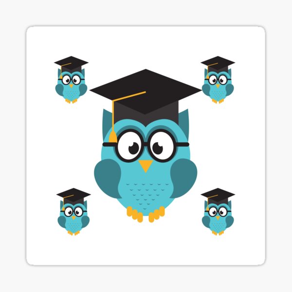 " graduated owl" Sticker for Sale by NaturaFotos | Redbubble