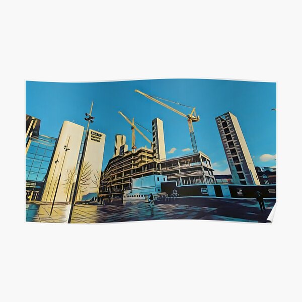 "Cranes by the BBC at Central Square, Cardiff " Poster by Frank-Vincent ...