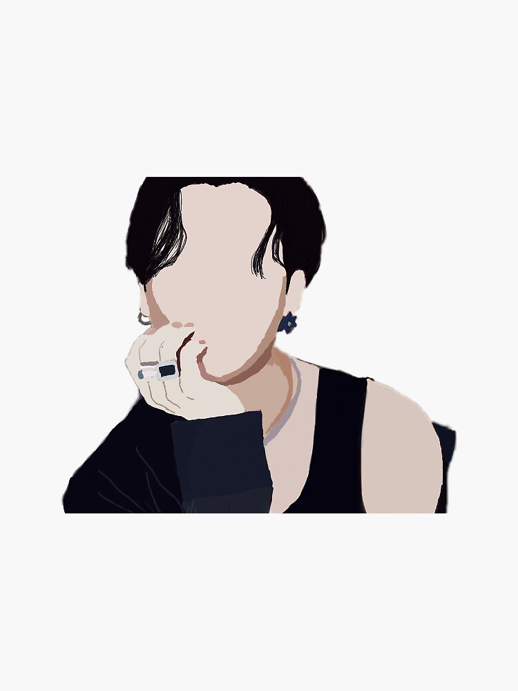 "Jimin illustration " Sticker for Sale by KashishBarot | Redbubble