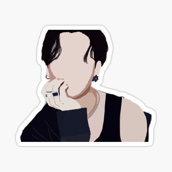 "Jimin illustration " Sticker for Sale by KashishBarot | Redbubble
