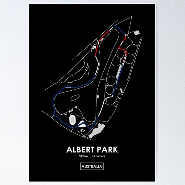 "ALBERT PARK - AUSTRALIA TRACK MAP FLAG" Poster for Sale by Andrea ...