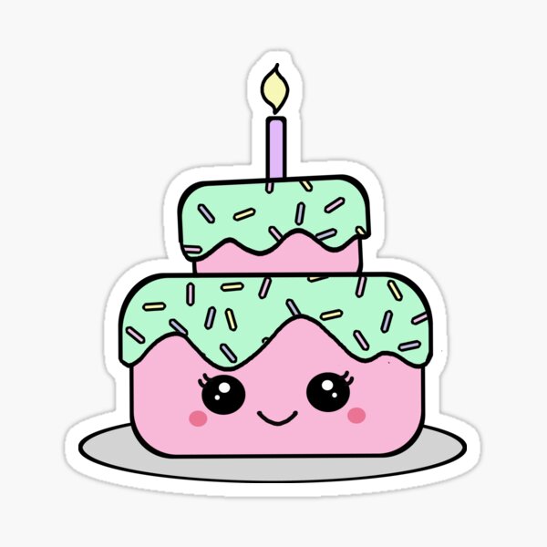 "Cute Cake" Sticker for Sale by MrsCathyLynn | Redbubble